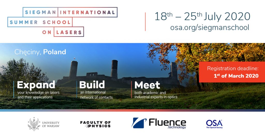Siegman International Summer School on Lasers - Fluence.technology
